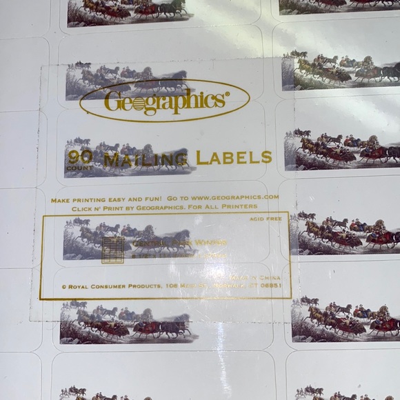 Geographics | Office | New Geographical Mailing Labels 8 Packs Of 9 ...